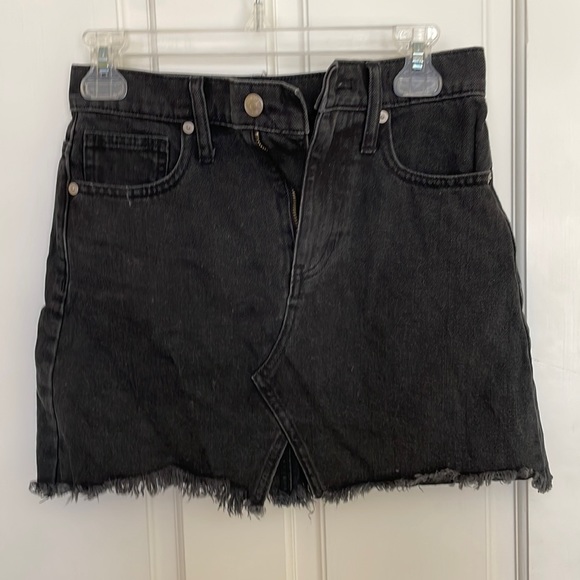 Madewell | Skirts | Madewell Black Fringed Mini Skirt | Poshmark